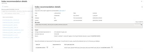 How To Query Interpret And Apply Index Recommendations Azure