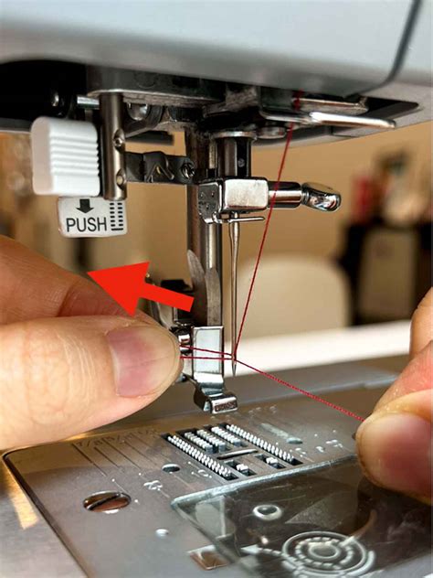 Beginners How To Use A Needle Threader On A Sewing Machine Mindymakes