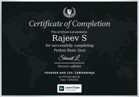 Rajeev S On Linkedin Carrrerninja Learntube Python