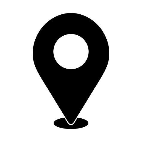 Black Location Pin Flat Icon Vector Gps Map Pointer Symbol 22602440