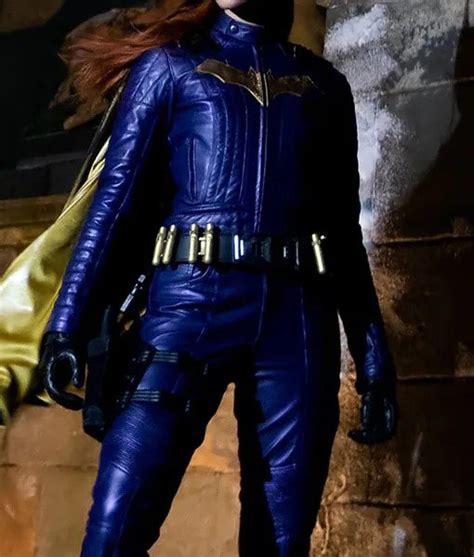 Batgirl Barbara Gordon Leather Jacket Leslie Grace Jacket