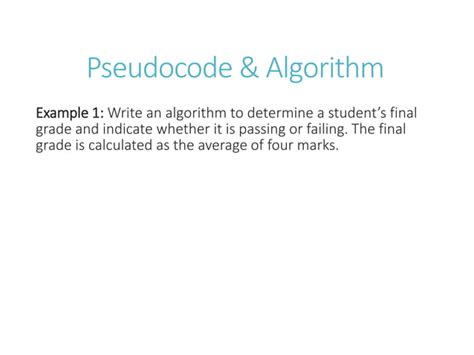Algorithms And Flowchart For Igcse Students Ppt Computing Technology And Computing