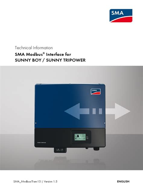 Technical Information Sma Modbus Interface For Sunny Boy Sunny