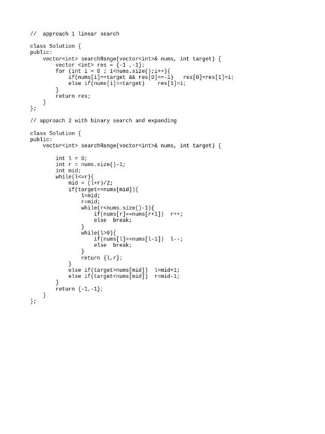 Find First And Last Position Of Element In Sorted Array Pdf