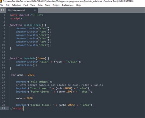 Ejercicios del aula Lógica de programación Primeros pasos Alura Latam Cursos online de
