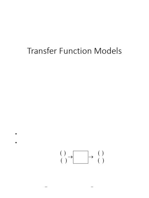 Transfer Function Models Pdf Nonlinear System Steady State