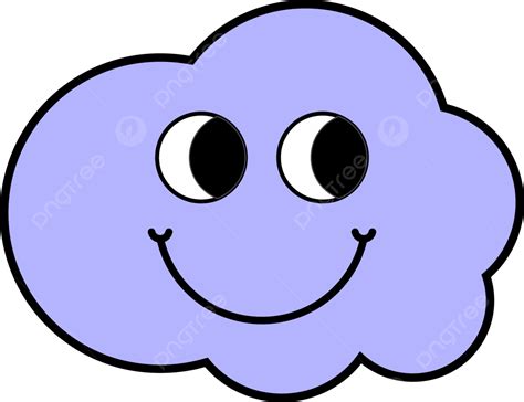 Purple Cloud Smiley Sticker Sticker Cloud Smiley Png And Vector With