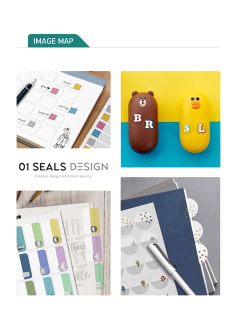 01 Seals Design 투명 인덱스 패턴 다꾸스티커 180개 문구 다이어리 핫트랙스