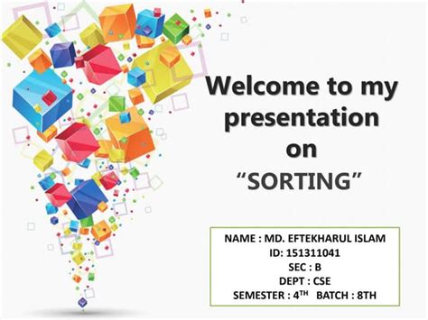 Sorting Ppt