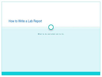 Writing A Formal Lab Report Following The Scientific Method By Kelly K