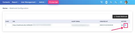 Delete Webhook Callerdesk Documentation