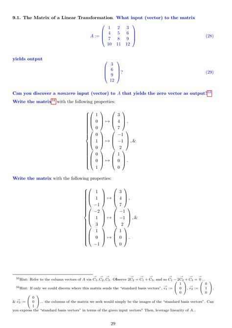 Solved 91 ﻿the Matrix Of ﻿a Linear Transformation What