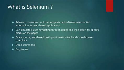 Introduction To Selenium Pptx