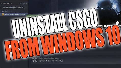 How To Uninstall Counter Strike Global Offensive In Windows ComputerSluggish