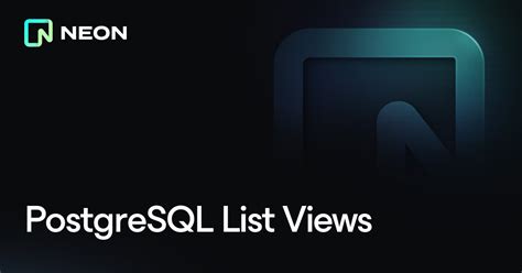 Postgresql List Views