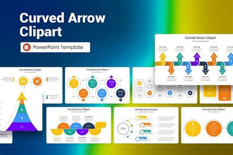 Curved Arrow Clipart PowerPoint Template Keynote Template Powerpoint Templates Curved Arrow