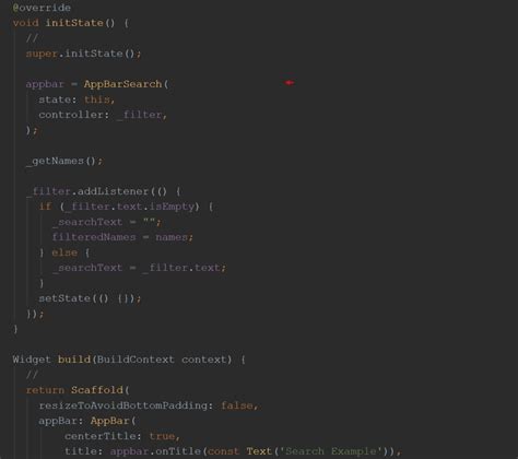 Search Bar In Flutter Dev Community