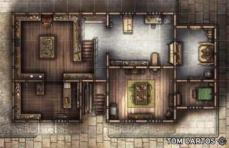 Free Tinkerers Workshop Battlemap By Tom Cartos