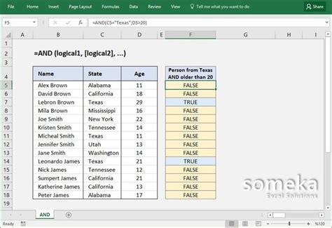 How To Use Excel AND Function