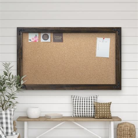 Large Wood Frame Cork Board Etsy