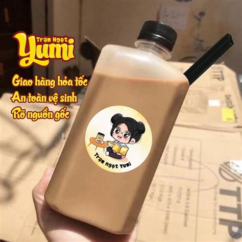 Mua Chai Nhựa Trà Sữa Yumi Kèm Ống Hút Chai Nhựa Các Loại Có Nắp Tiện