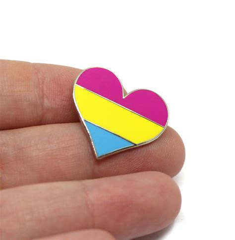 Prideoutlet Lapel Pins Pansexual Pride Heart Lapel Pin