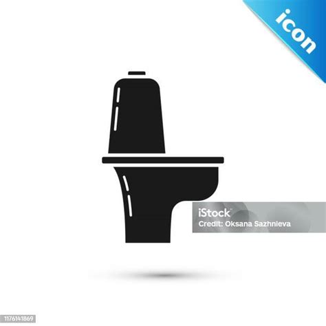 흰색 배경에 고립 된 검은 색 화장실 그릇 아이콘입니다 벡터 일러스트레이션 가정 생활에 대한 스톡 벡터 아트 및 기타 이미지 가정 생활 가정의 방 개념 Istock