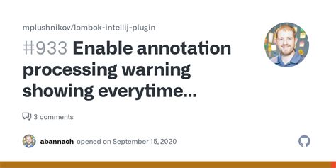 Enable Annotation Processing Warning Showing Everytime Project Is