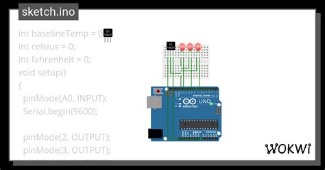 Measure Analog Signal From Temperature Sensor Wokwi Esp32 Stm32 Arduino Simulator