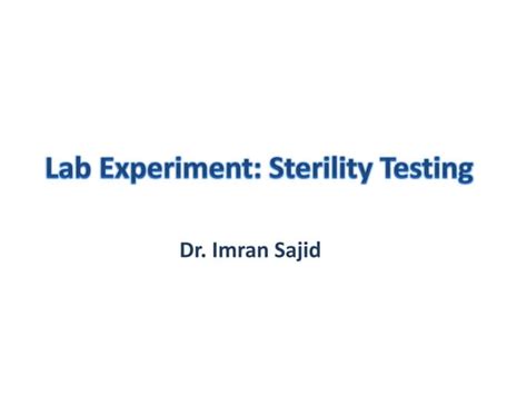Lab Experiment Sterility Testing Pdf
