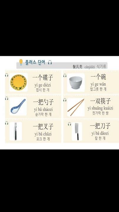 157 하루 한 문장 중국어 수저 젓가락 포크 를 중국어로 어떻게 말할까요 Shorts Youtube