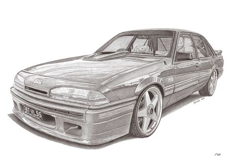 Holden Vl Commodore Ss Group A A3 Print Off Original Pencil Drawing Limited 50 Copies Etsy