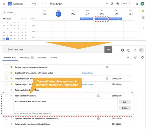 Support Create New Task In Google Calendar