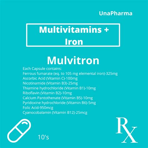 Mulvitron Multivitamins Iron Capsule 100s Price In The Philippines