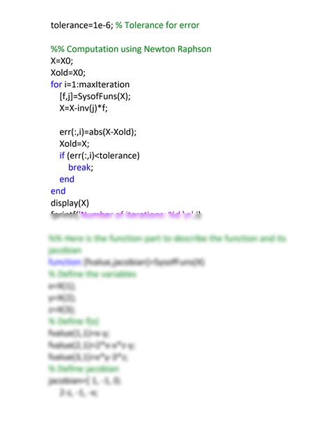 SOLUTION Lab 5 Solving System Of Non Linear Equations Studypool