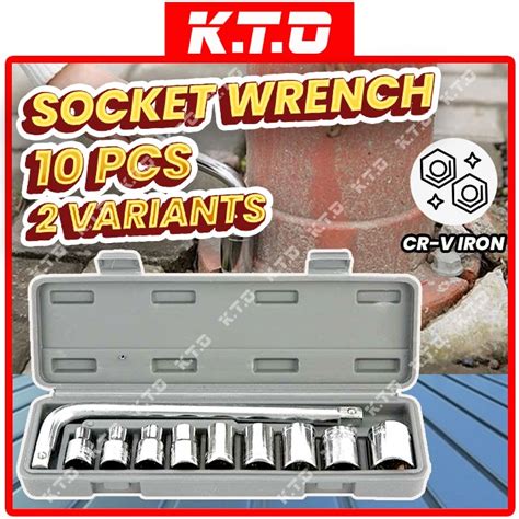 10pcs 1 2inch L Shape Spanner Box Socket Wrench Tools Set Car Repair 8mm 21mm 8mm 24mm