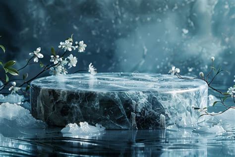 Frozen Elegance Mockup For Product Photography Featuring An Ice