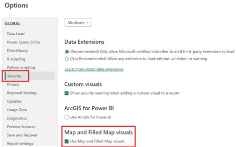 Power Bi Report Error Map And Filled Map Visuals Arent Enabled For