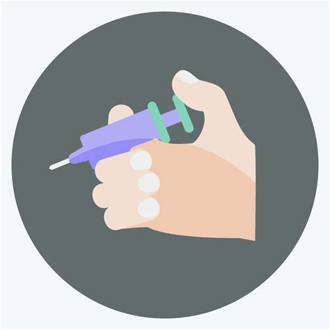Icon Holding Injection Suitable For Hand Actions Symbol Flat Style Simple Design Editable