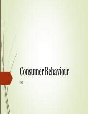 Consumer Behaviour Unit 1 Pdf Consumer Behaviour UNIT I Introduction Consumption Is The Sole