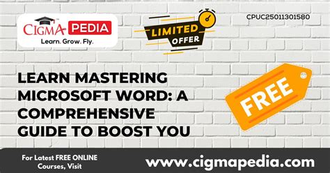 Learn Mastering Microsoft Word A Comprehensive Guide To Boost You