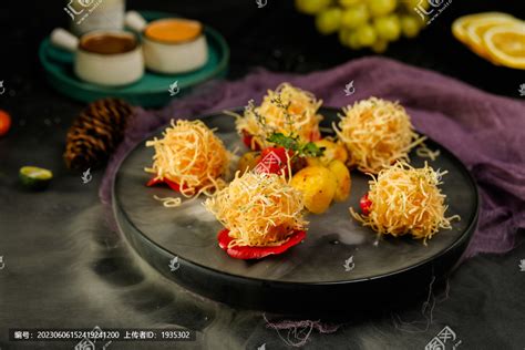 西餐金丝虾球西餐美食食品餐饮摄影素材汇图网