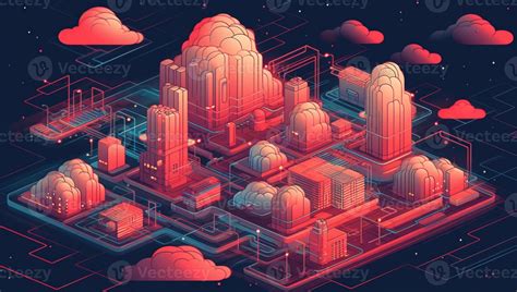 Data Center Server Room Datacenter Big Data Center Cloud Computing Concept 22857370 Stock