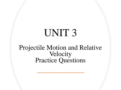 Solution General Physics 1 Algebra Based Unit 3 Practice Questions Motion In Two Dimensions