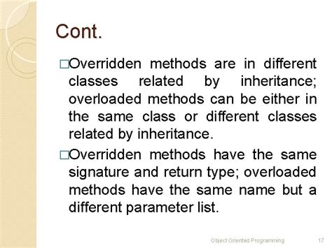 Inheritance And Polymorphism Object Oriented Programming 1 Inheritance