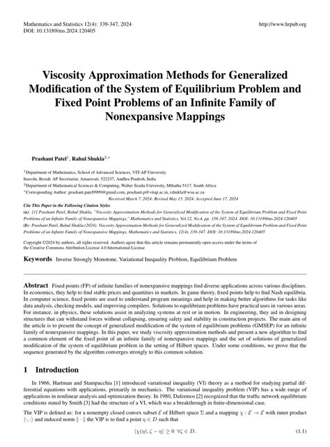 Pdf Viscosity Approximation Methods For Generalized Modification Of The System Of Equilibrium