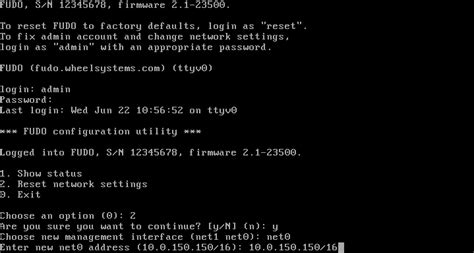 Network Interfaces Configuration — Fudo Pam 44 System Documentation