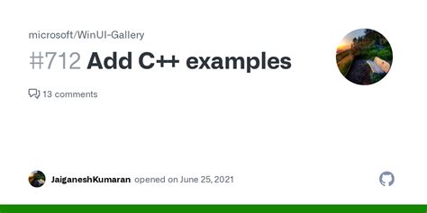 Add C Examples · Issue 712 · Microsoftwinui Gallery · Github