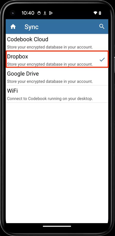 Codebook Help Dropbox Sync