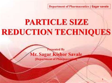 Particle Size Reduction Techniques Pptx Home Appliances Home And Garden